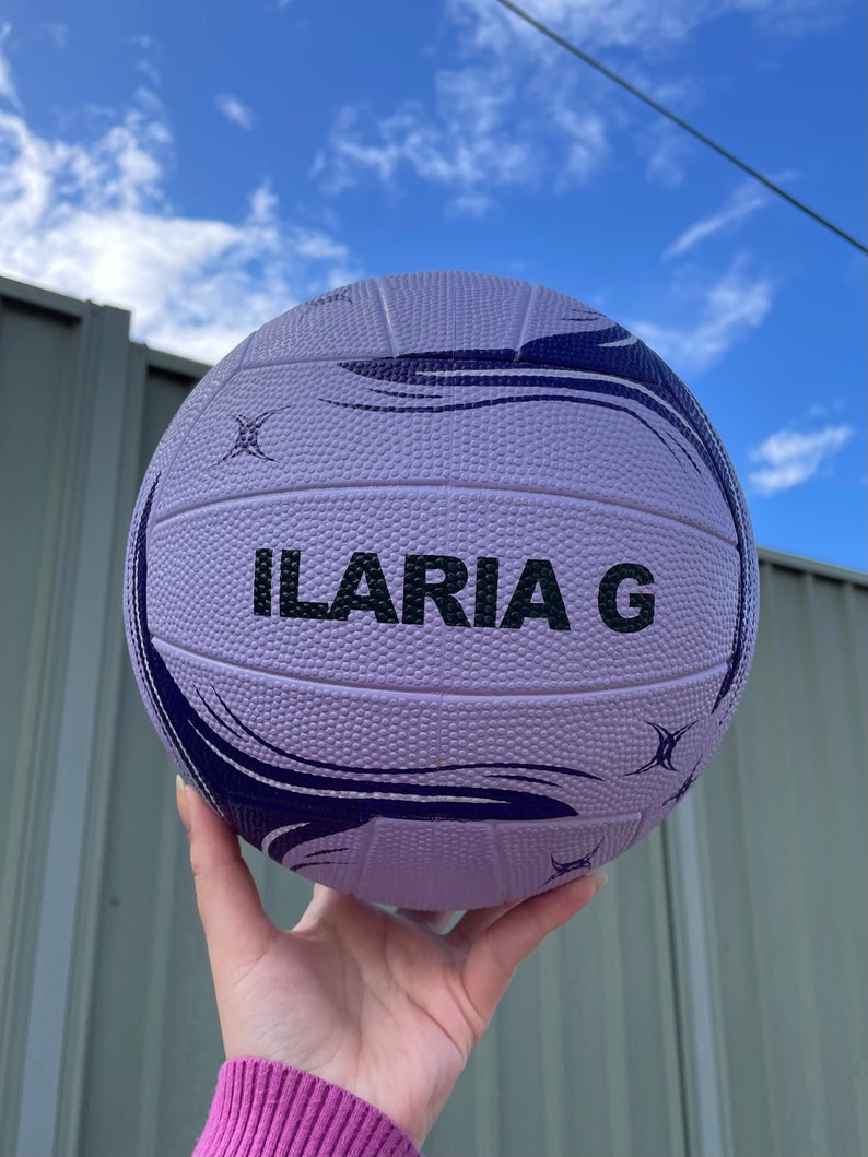 Personalised Gilbert Phoenix Netball Ball Purple size 5 - Etsy