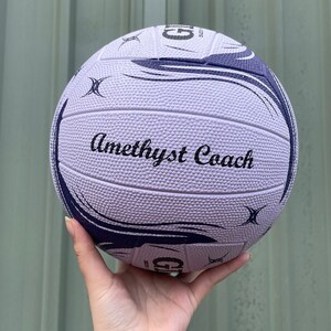Personalised Gilbert Phoenix Netball Ball Purple size 5 - Etsy