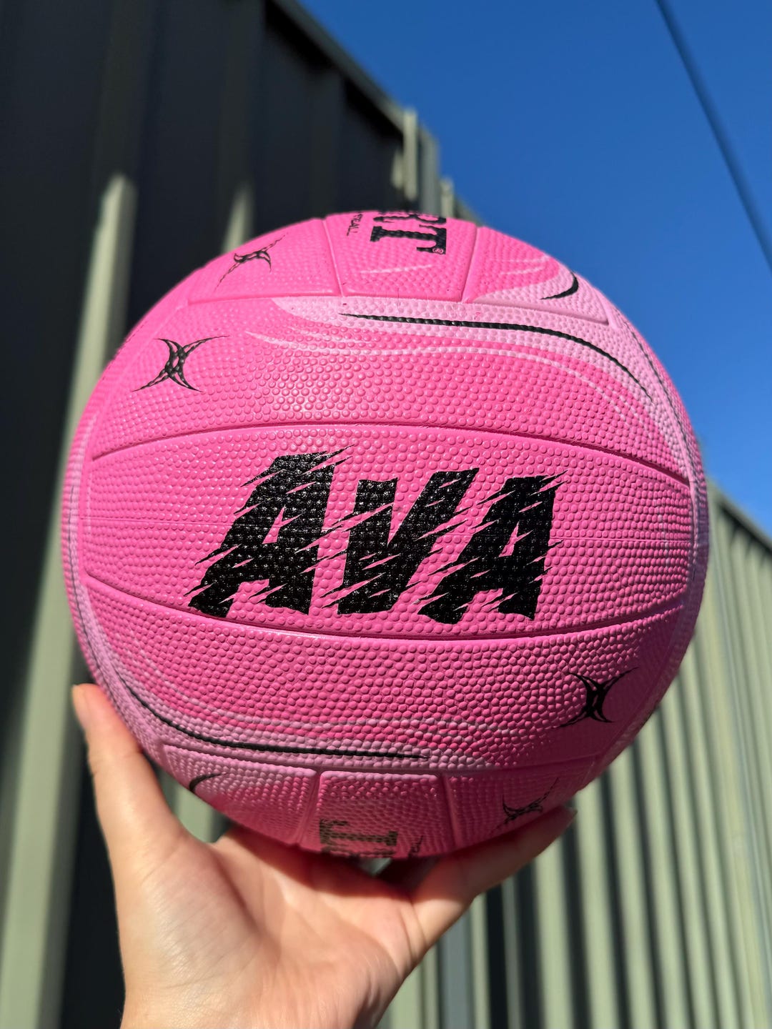 Personalised Gilbert Phoenix Netball Pink SIZE 5 - Etsy