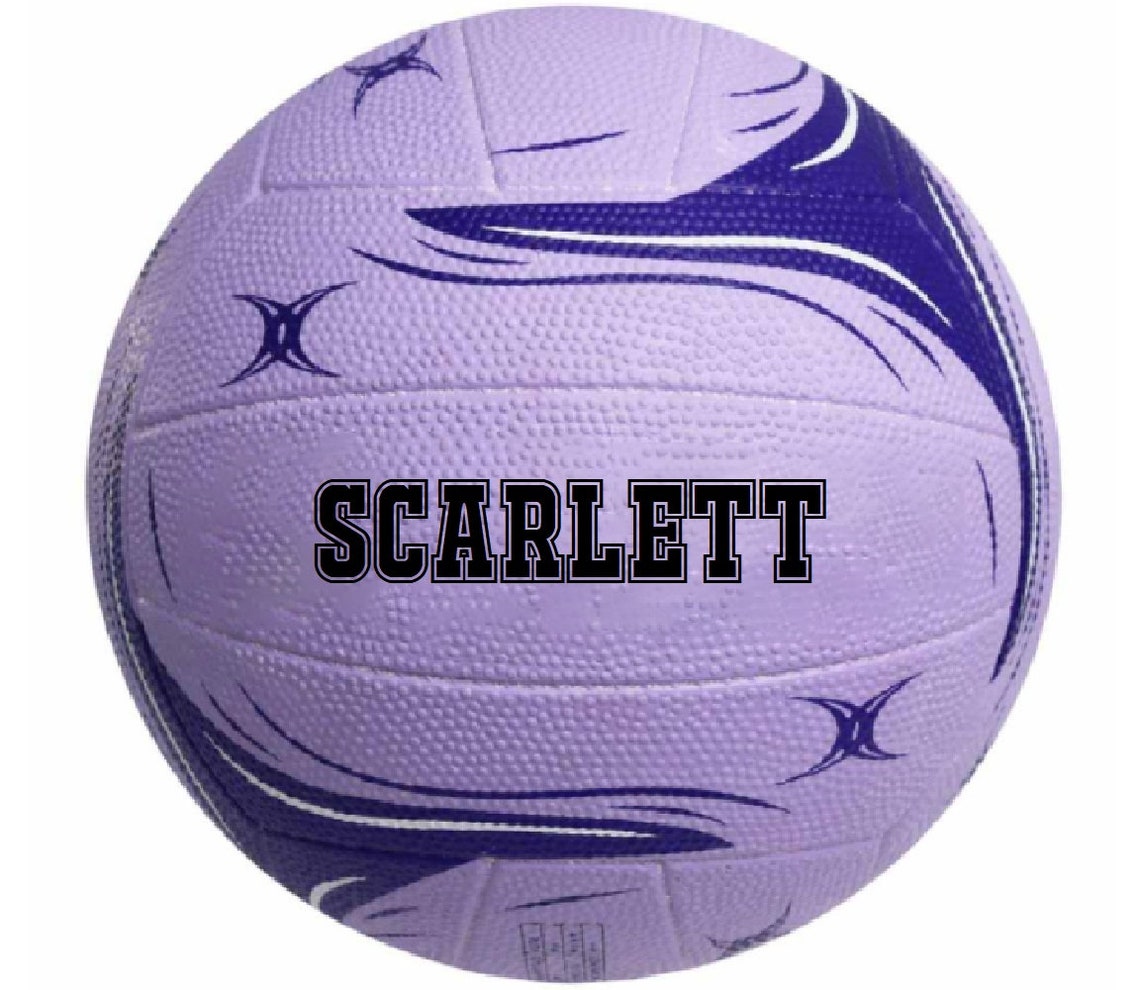 Personalised Gilbert Phoenix Netball Ball Purple size 5 - Etsy