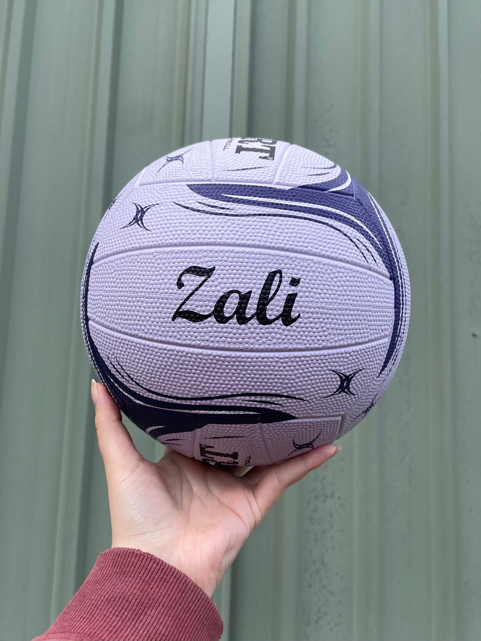 Personalised Gilbert Phoenix Netball Ball Purple size 5 - Etsy