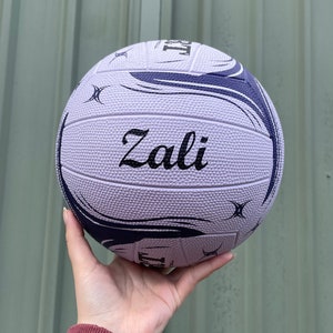 Personalised Gilbert Phoenix Netball Ball Purple size 5 - Etsy