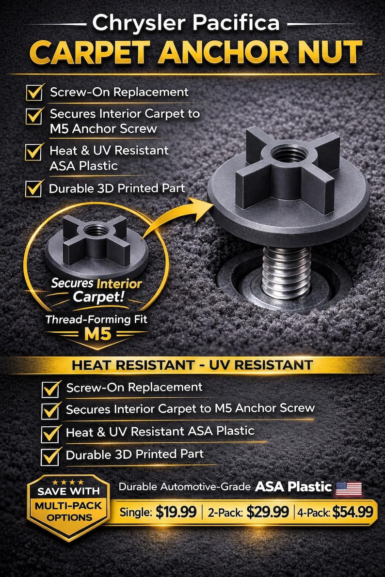 Chrysler Pacifica Carpet Retainer Nut | ASA Heat Resistant Fastener ...