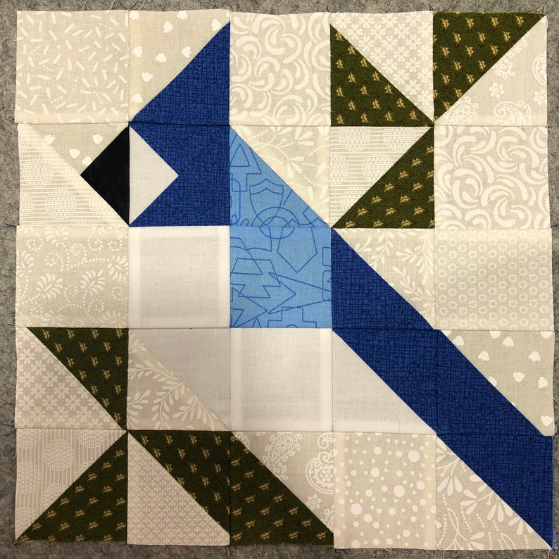 Blue Jay Song Bird Quilt Block (PDF PATTERN) - Etsy