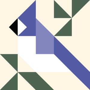 Blue Jay Song Bird Quilt Block (PDF PATTERN) - Etsy
