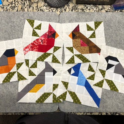 Song Birds of Winter Block Bundle Quilt Block Directions - Etsy