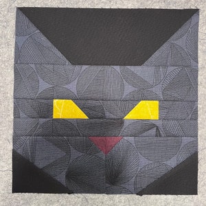 Mischievous Cat Face Quilt Block Pattern - Etsy