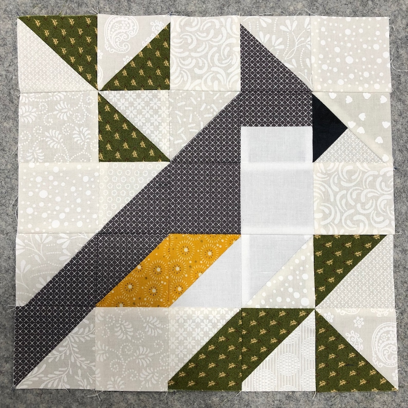 Tufted Titmouse Song Bird Quilt Block (PDF PATTERN) - Etsy