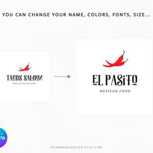 Editable Canva Logo Template - Digital Download - Restaurant Logo ...