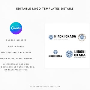 Editable Canva Logo Template - Digital Download - Japan Logo ...