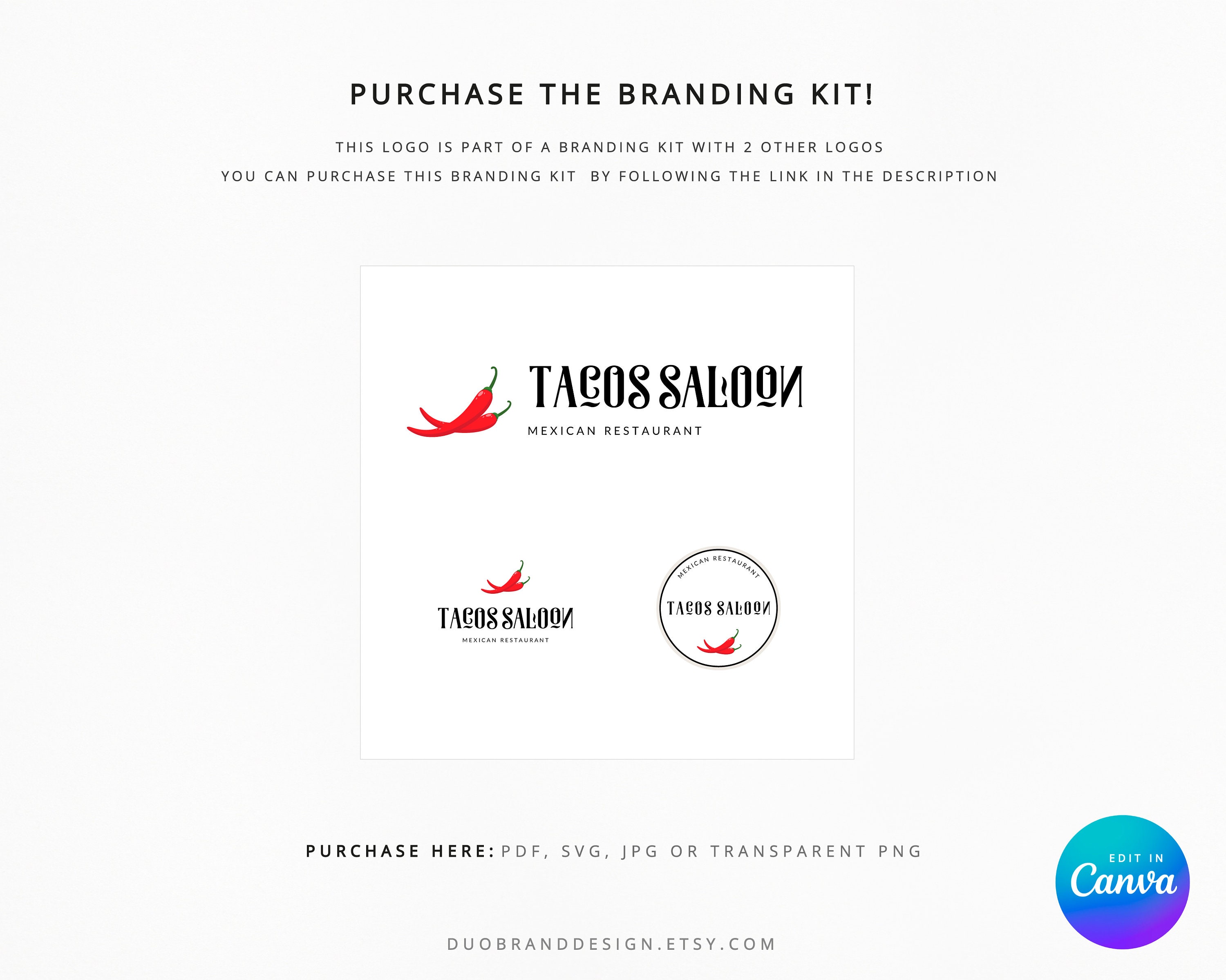 Editable Restaurant Logo Template – Circular Spicy Design (canva ...