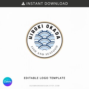 Editable Canva Logo Template - Digital Download - Circular Logo ...