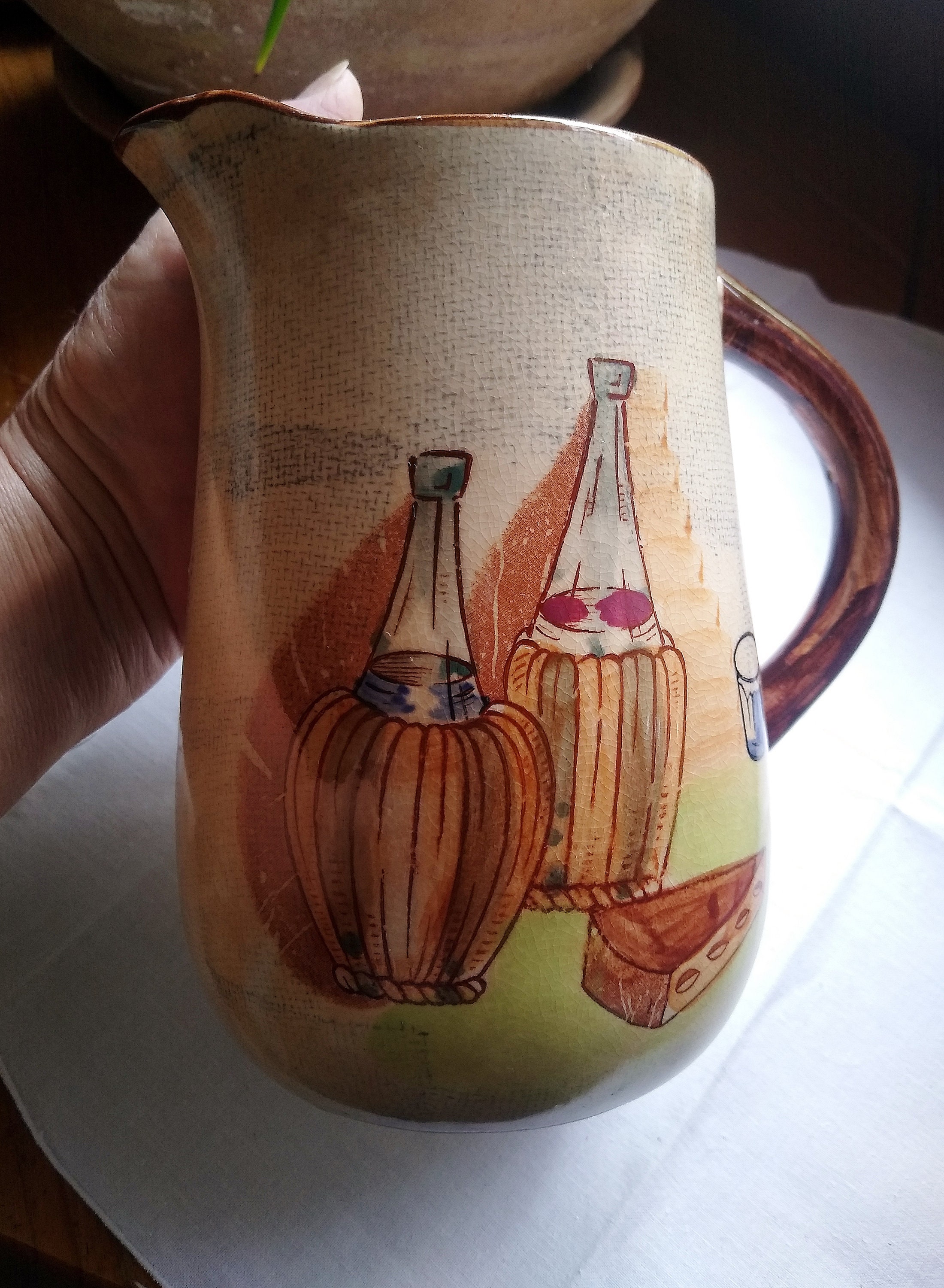 Mid-century Japanese Ceramic Wine Pitcher With 4 Cups Hand - Etsy