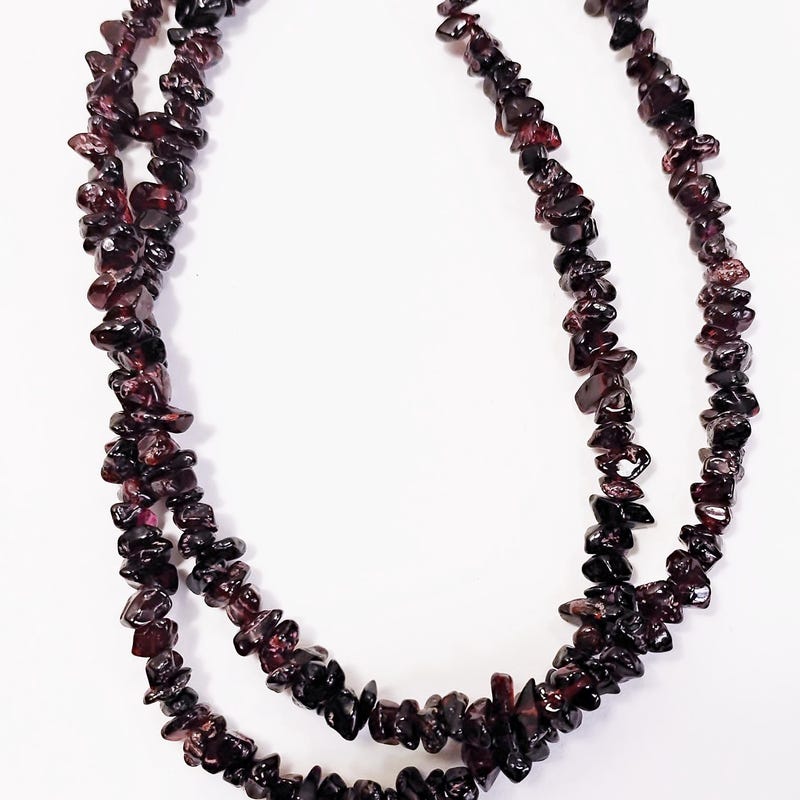 22 Inch Garnet Necklace - Etsy