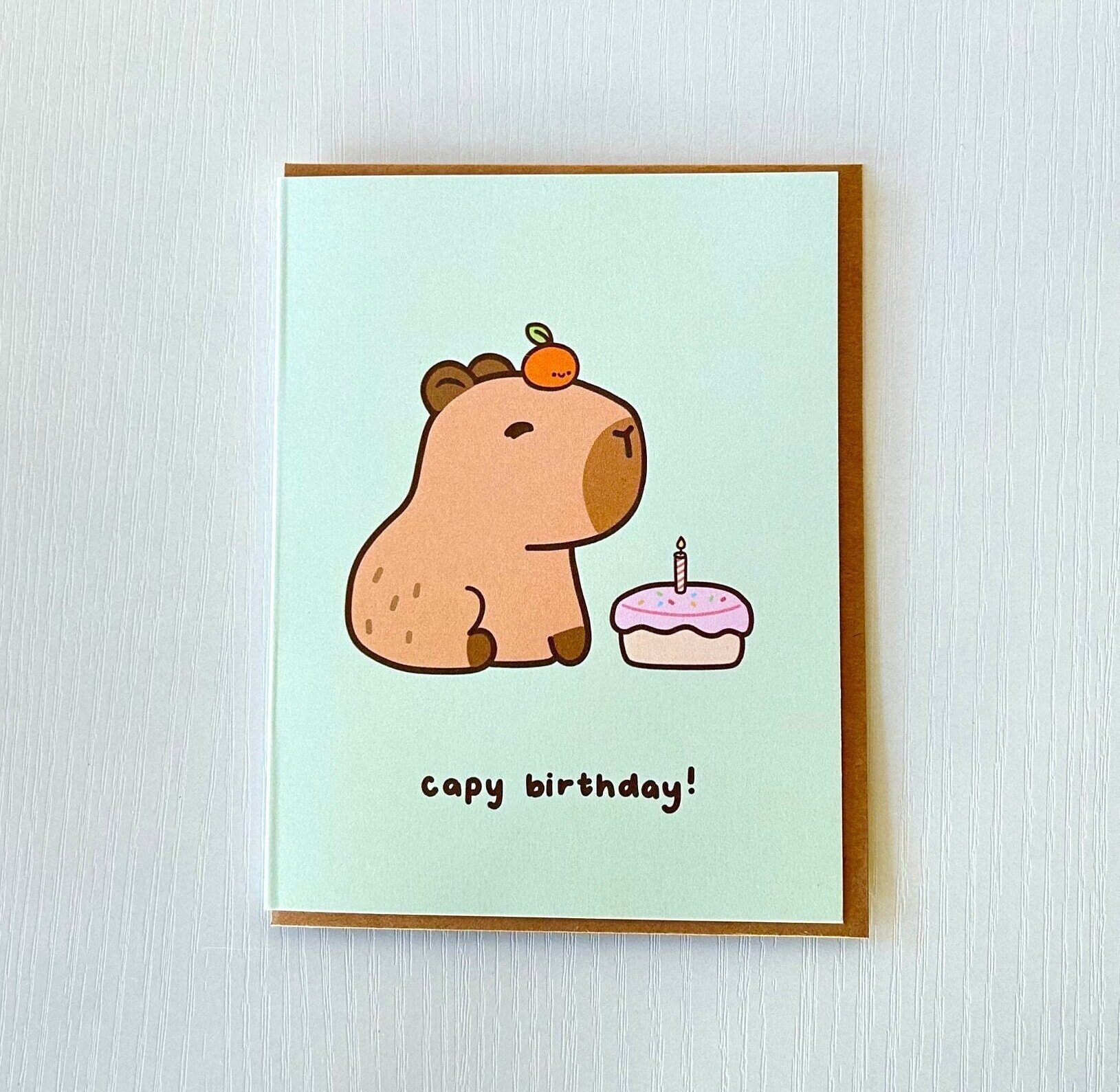 Cute Capybara Birthday Greeting Card, Love Friendship Card Gift, Punny ...