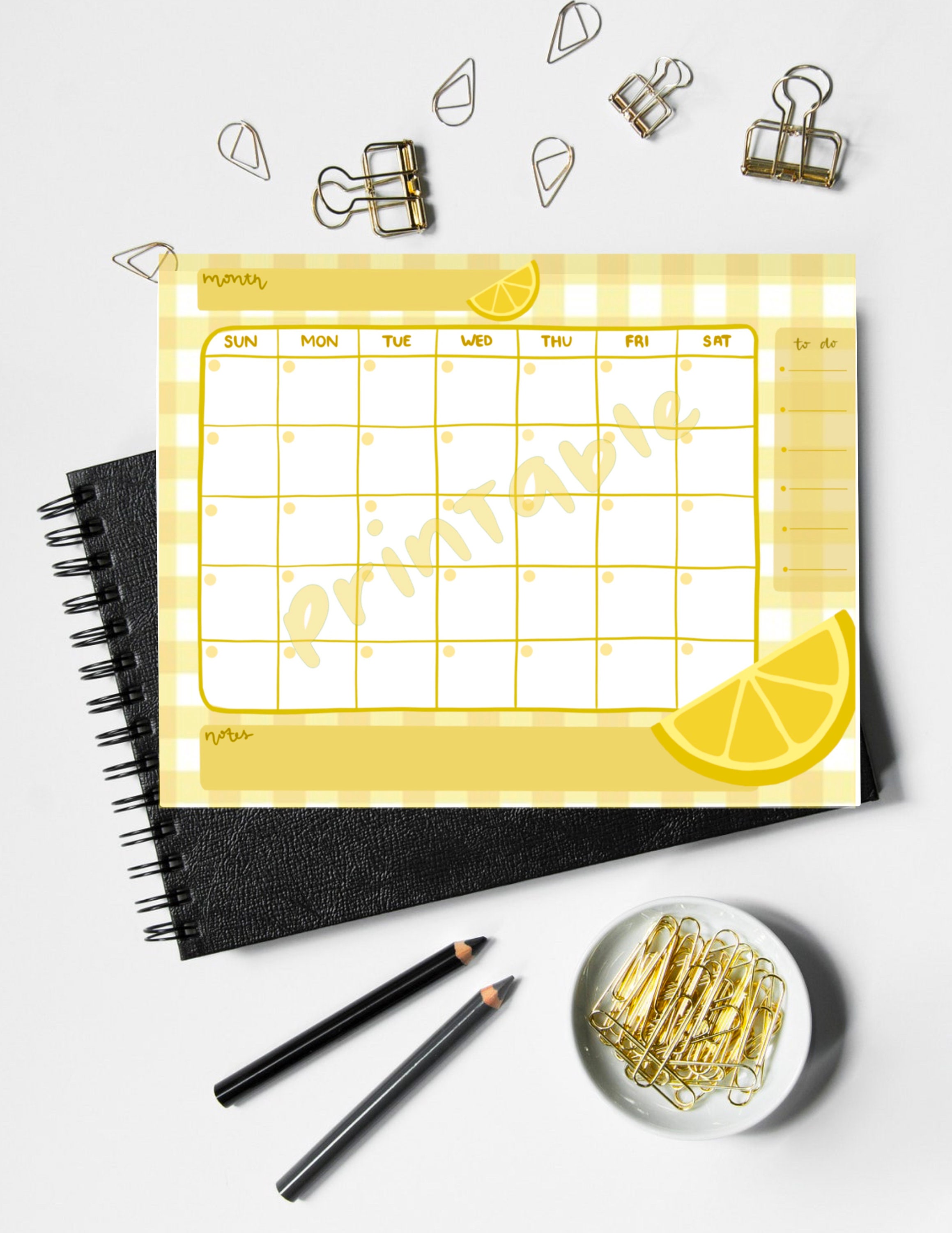 Cute Fruit Printable Calendar Bundle | Digital Calendars | Instant ...