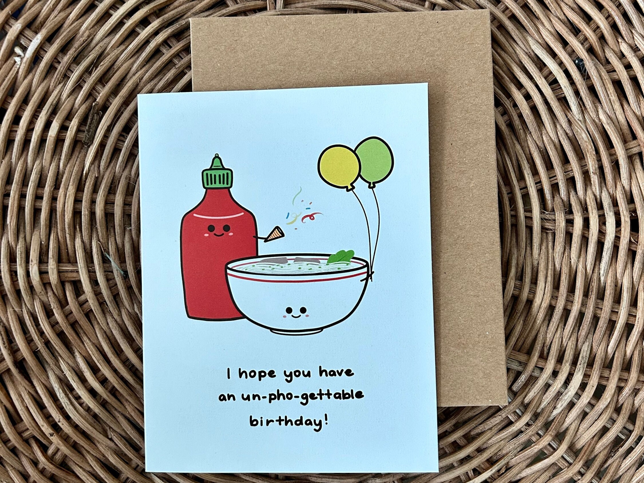 Pho Birthday Card Cute Food Pun Greeting Card Love - Etsy Canada