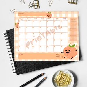 Cute Fruit Printable Calendar Bundle | Digital Calendars | Instant ...