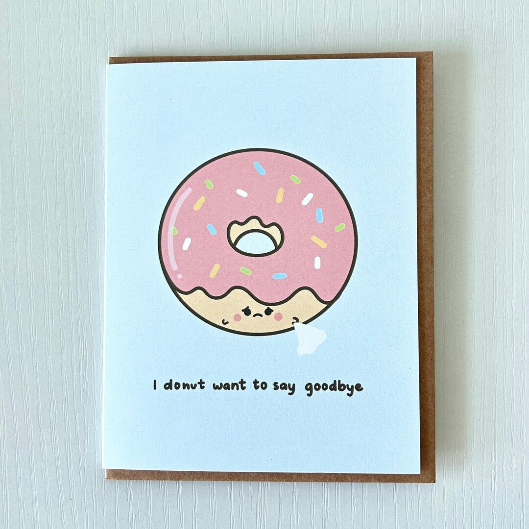 Goodbye Farewell Greeting Card, Cute Going Away Greeting Card, Love ...