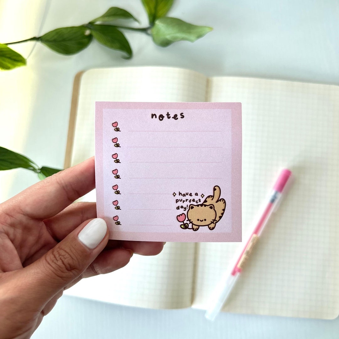 Cute Cat Sticky Notes, Love Friendship Gift, Cute Stationery ...