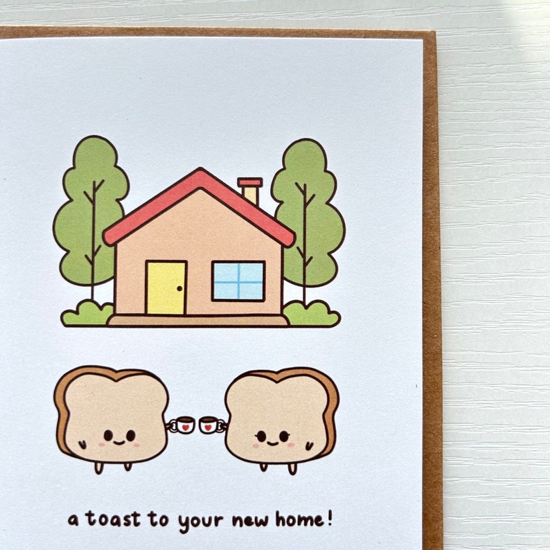 A Toast to Your New Home, Cute Housewarming Greeting Card Gift - Etsy
