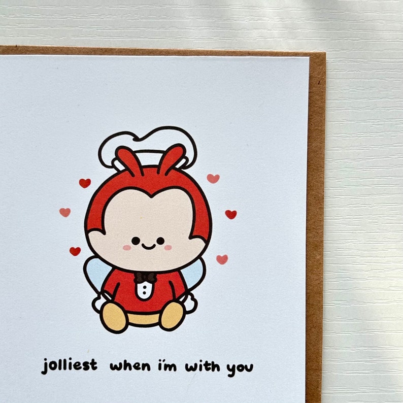 Jollibee Cute Anniversary Valentines Greeting Card, Love Friendship ...