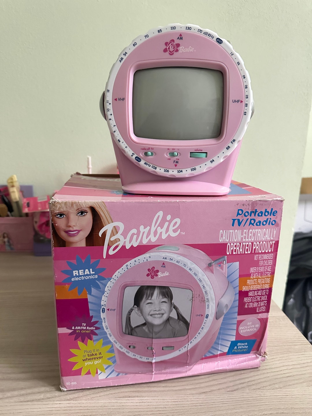 Barbie Mini CRT Radio Black and White Screen Television With Dial - Etsy