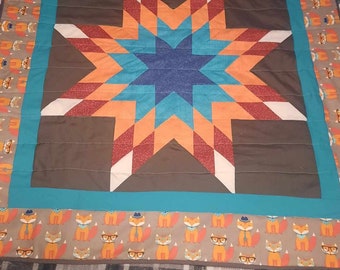 Handmade Native American Traditional Star Quilt 47in X 47in Baby Size ...
