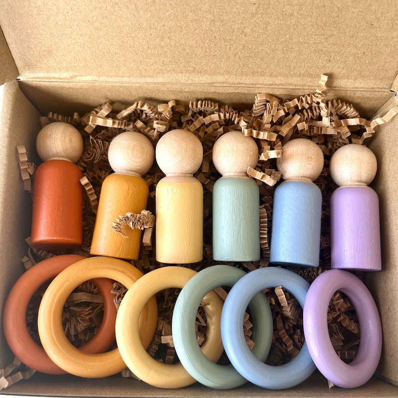 Peg Board Stacking Toy - Etsy