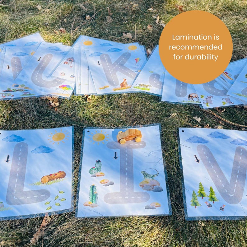 Printable Alphabet Roads | Montessori Letter Formation Activity | Drive ...