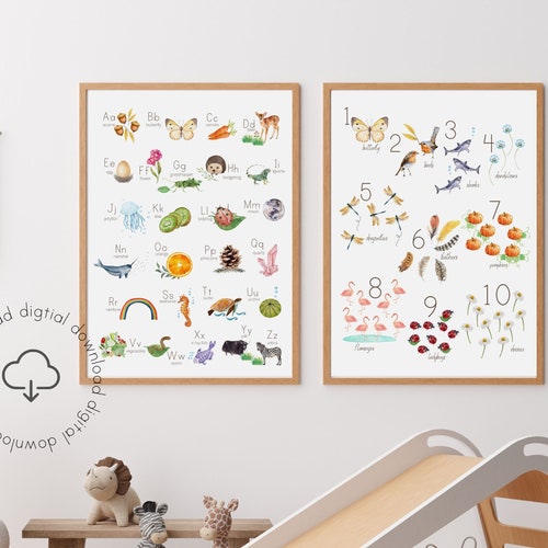 Alphabet Poster Nature Print - Etsy