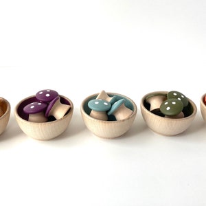 Mushroom Sorting Toy Wooden Montessori Toy Montessori - Etsy