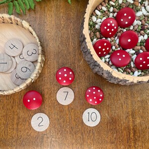 Mushroom Math Counters | Montessori Toddler | Montessori Mushroom ...