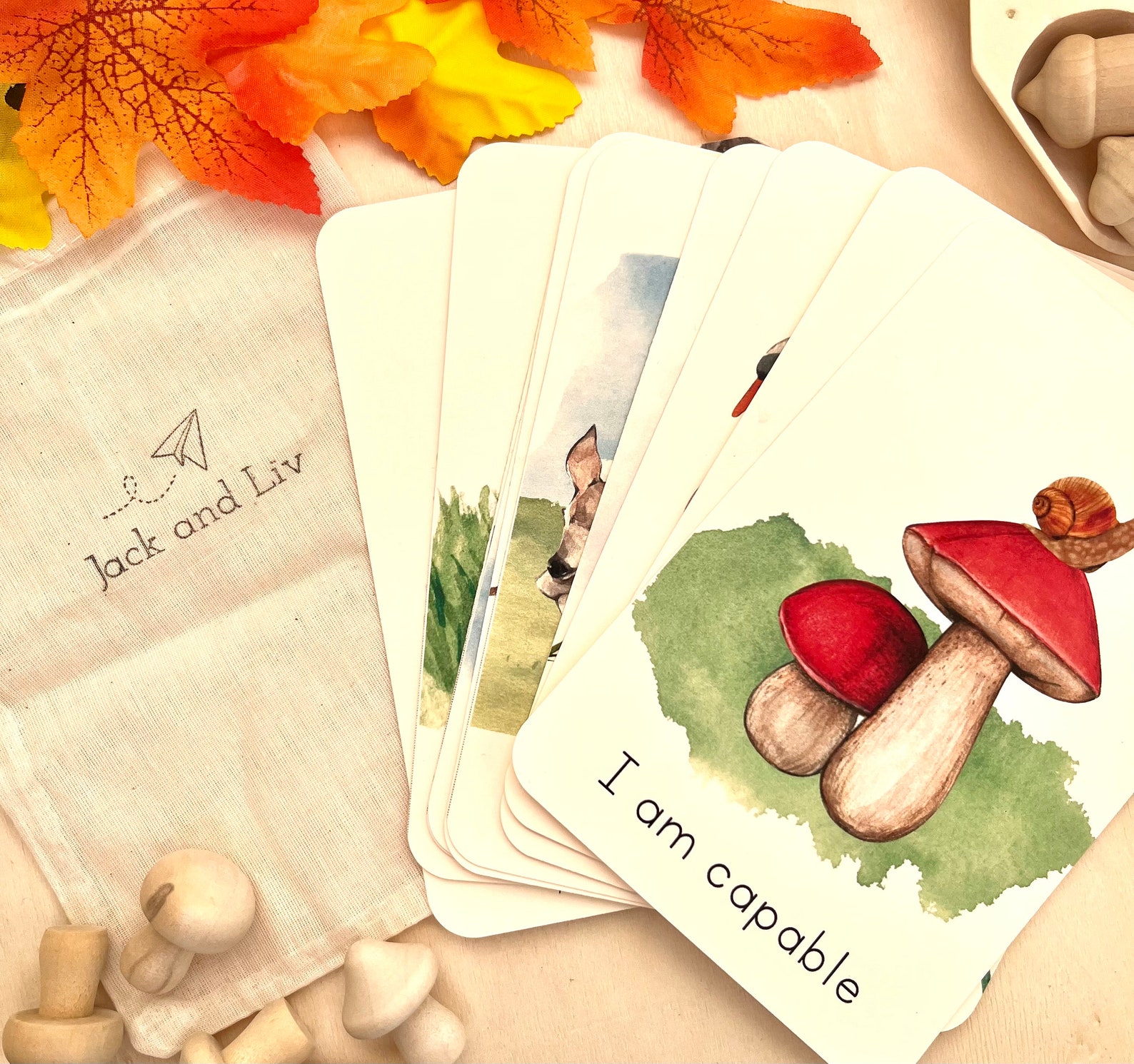 Nature Themed Affirmation Cards for Kids Homeschool Nature - Etsy