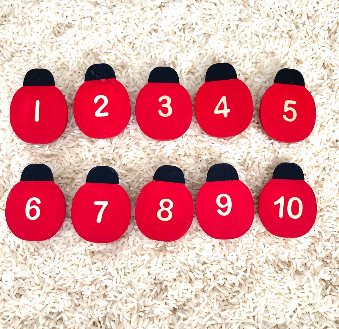 Counting Numbers Lady Bugs Wooden Educational Toy - Etsy