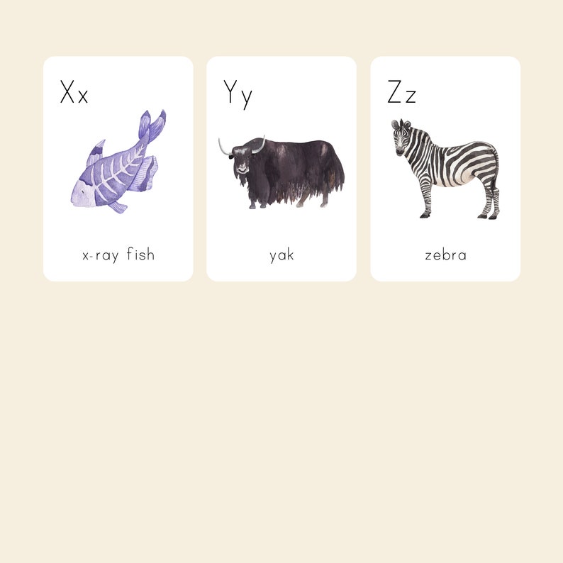 Nature Themed Alphabet Cards Homeschool Nature Study - Etsy