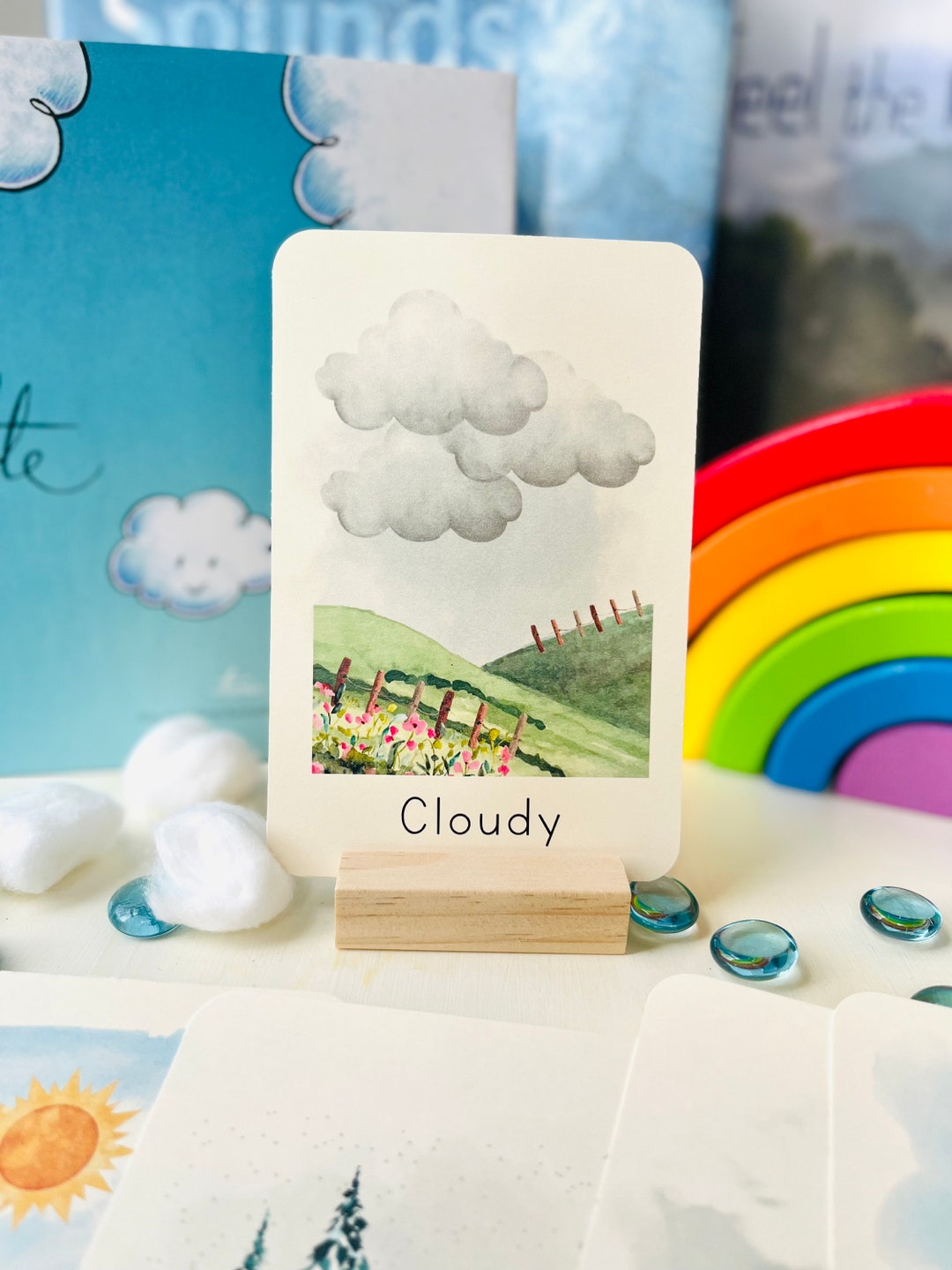 Weather Flashcards | Watercolor Weather Flashcards | Printable ...