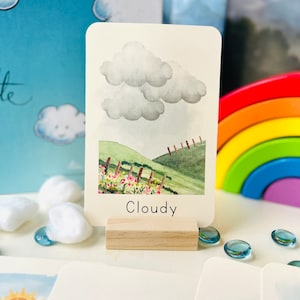 Weather Flashcards Watercolor Weather Flashcards Printable - Etsy