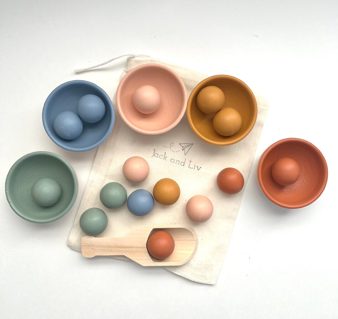 Wooden Ball Sorting Toy | Montessori Toys | Color Sorting | Wooden Toys ...