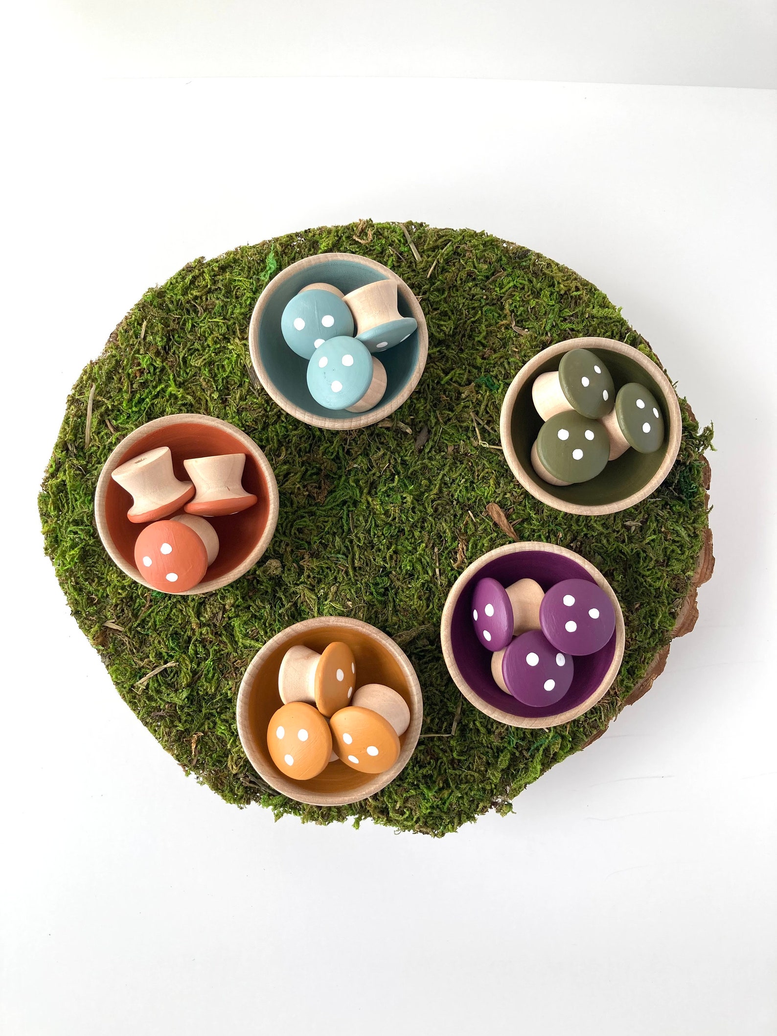 Mushroom Sorting Toy Wooden Montessori Toy Montessori - Etsy