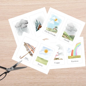 Weather Flashcards | Homeschool Weather Study | Printable Montessori ...