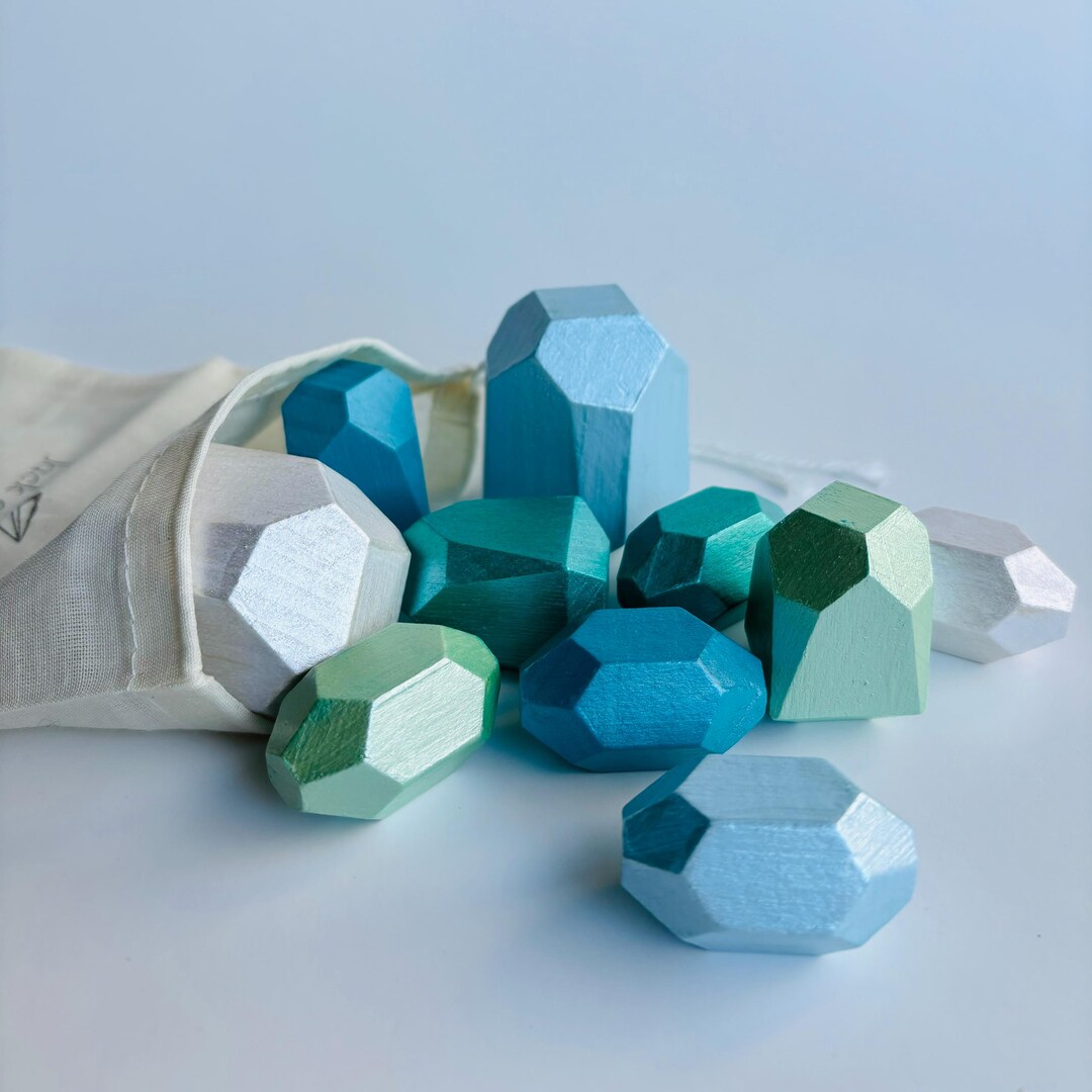 Arctic Wooden Stacking Stones | Montessori Educational Toys | Balancing ...