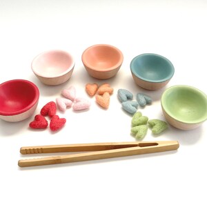 Felt Heart Sorting Toy | Montessori Valentine | Montessori Coloring ...