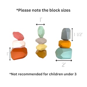 Wooden Stacking Stones | Montessori Educational Toys | Balancing Blocks ...