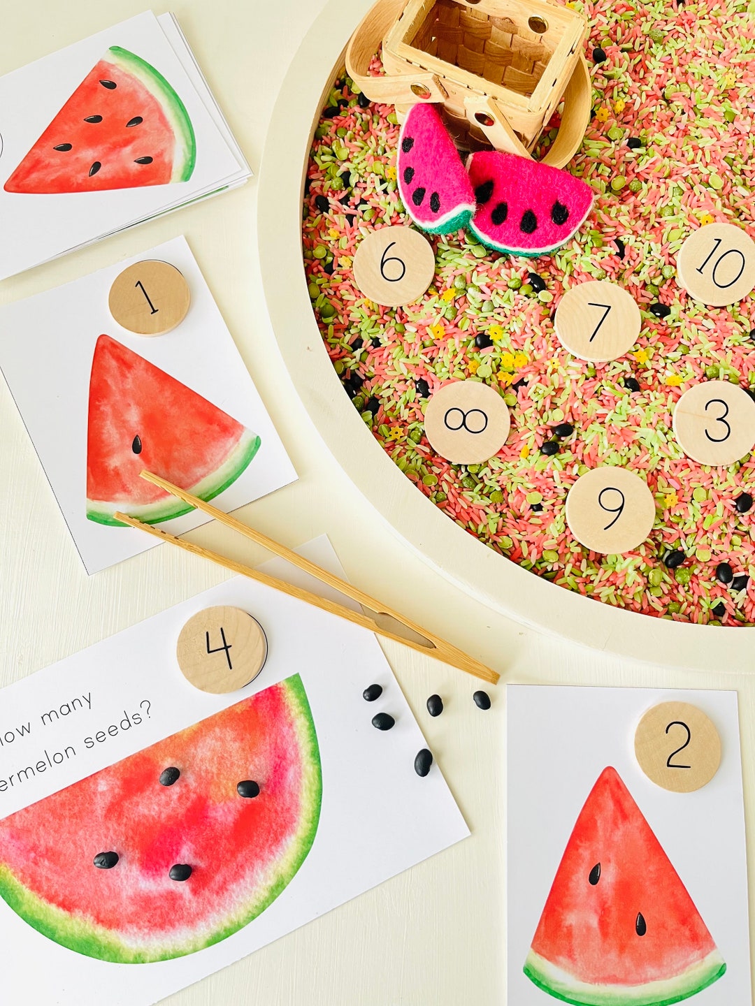 Watermelon Sensory Kit | Summer Sensory Bin Filler | Watermelon Sensory ...