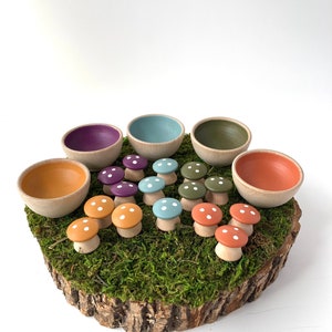 Mushroom Sorting Toy Wooden Montessori Toy Montessori - Etsy