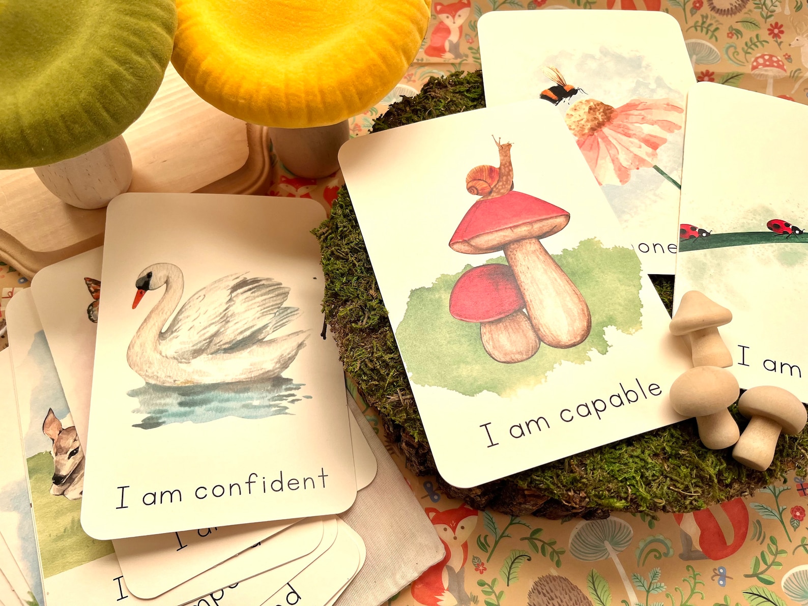 Nature Themed Affirmation Cards for Kids Homeschool Nature - Etsy