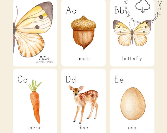 Nature Themed Alphabet Cards | Homeschool Nature Study | Printable ...