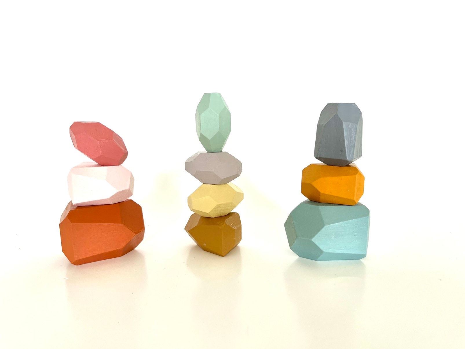 Wooden Stacking Stones | Montessori Educational Toys | Balancing Blocks ...