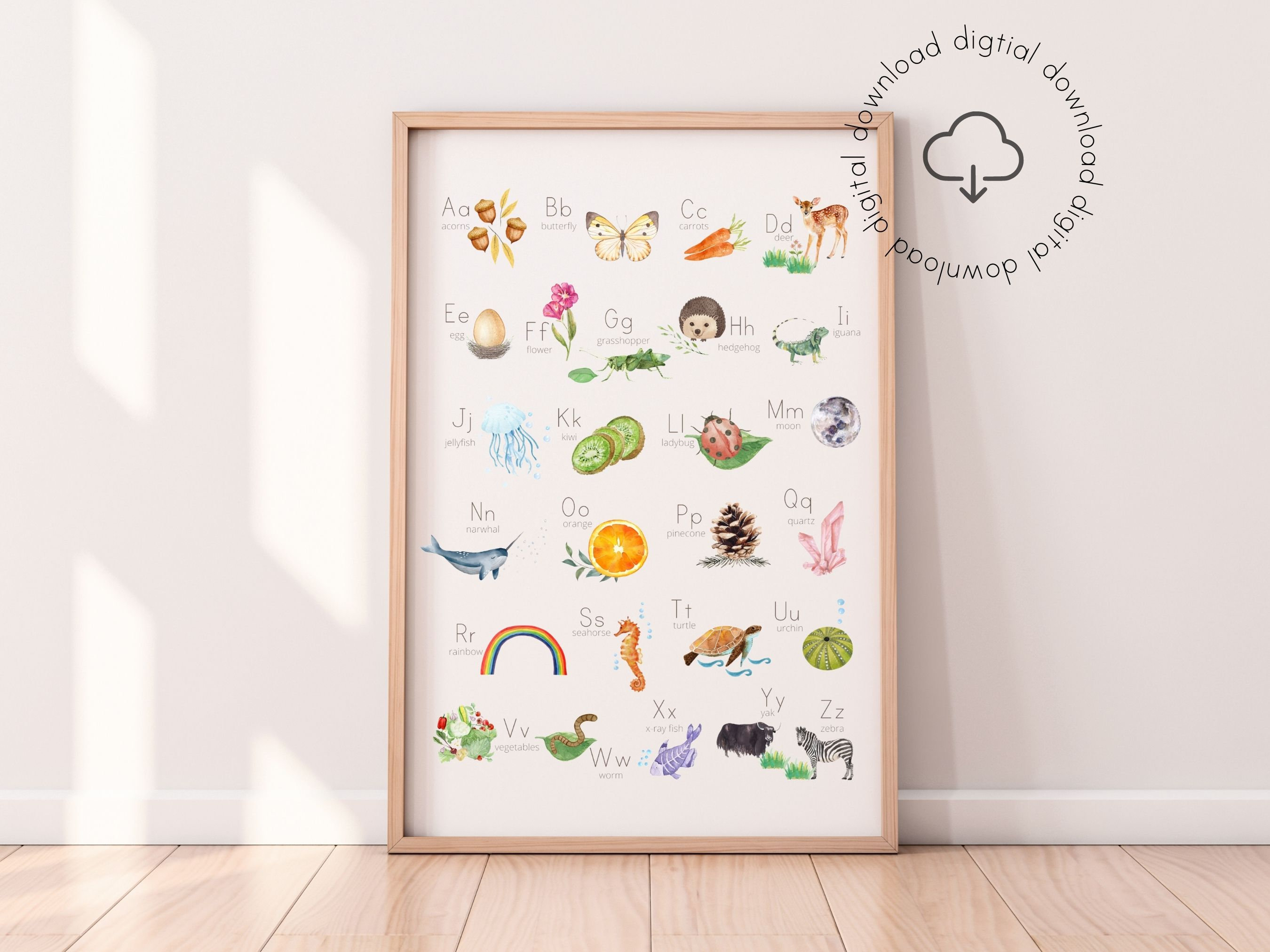 Alphabet Poster | Nature Print - Etsy